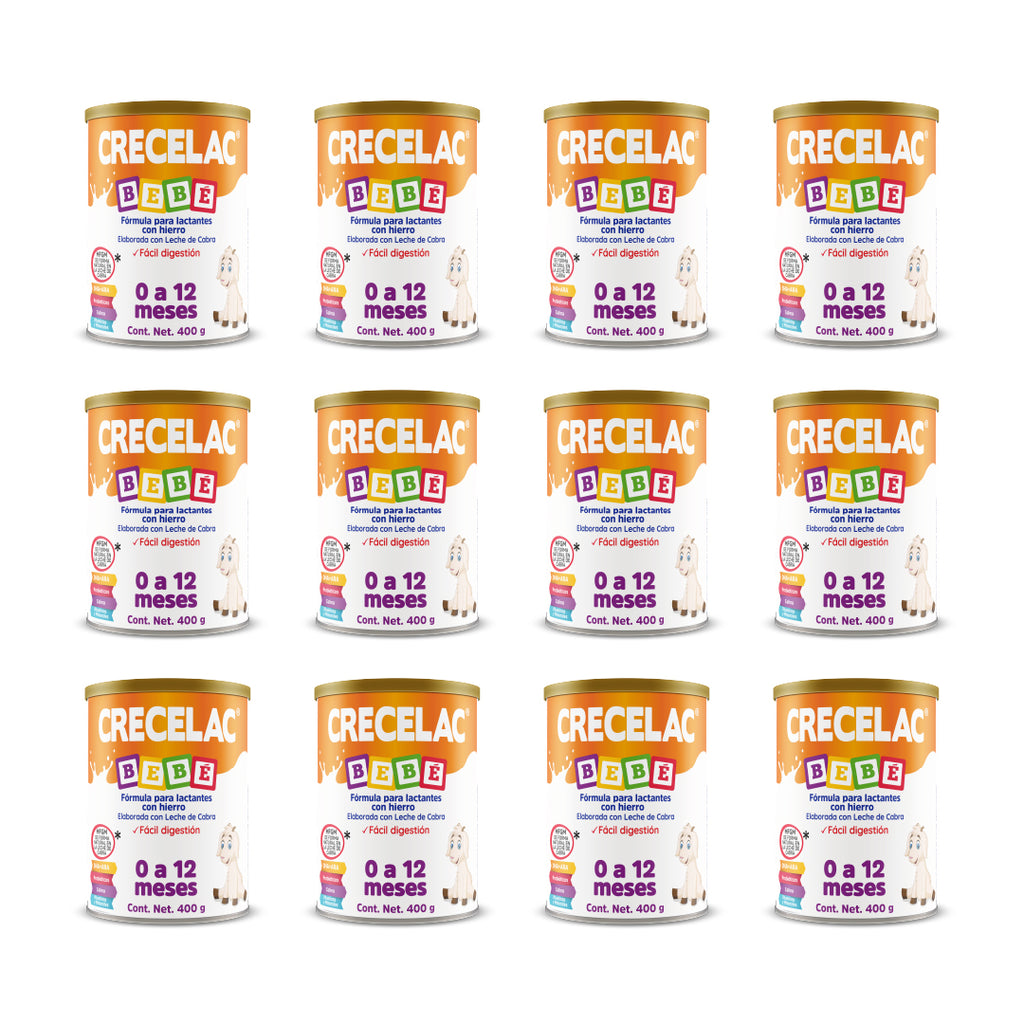 12 Pack Fórmula Crecelac Bebé 0-12 Meses 400gr | Compra en línea – CRECELAC
