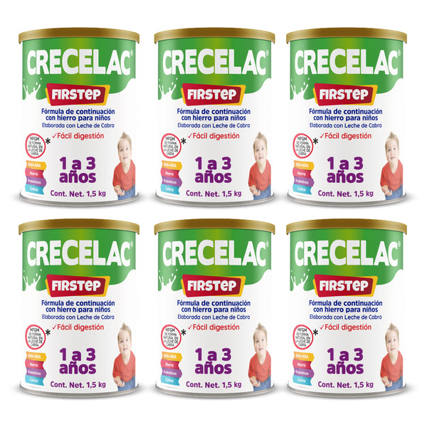 6 Pack Fórmula Crecelac Firstep 1-3 Años 800gr | Compra en línea – CRECELAC