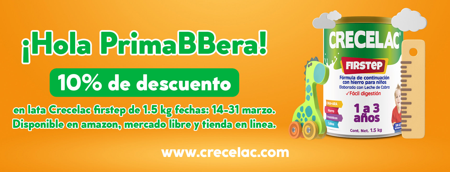 CRECELAC® | Fórmula Infantil a Base de Leche de Cabra