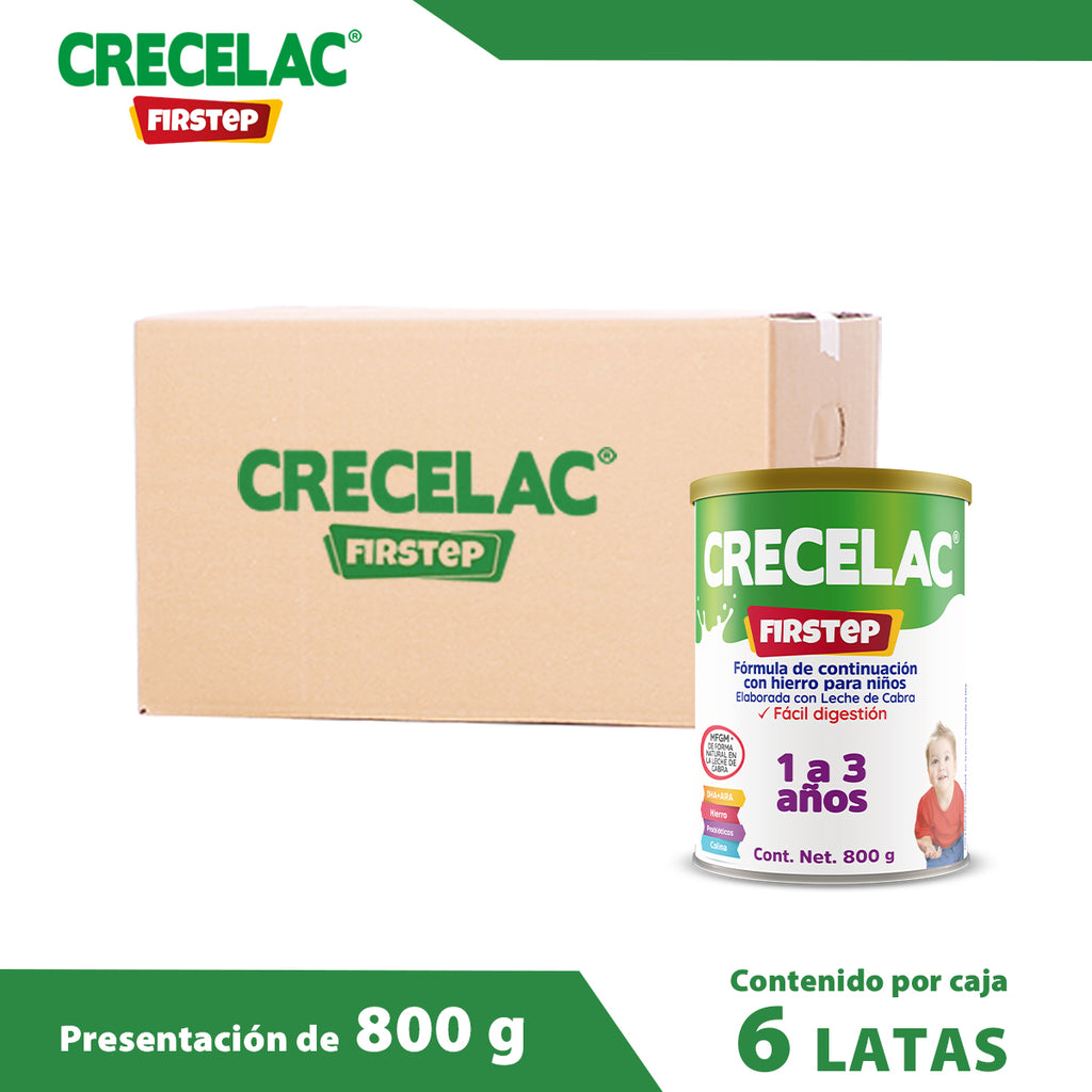 6 Pack Fórmula Crecelac Firstep 1-3 Años 800gr | Compra en línea – CRECELAC