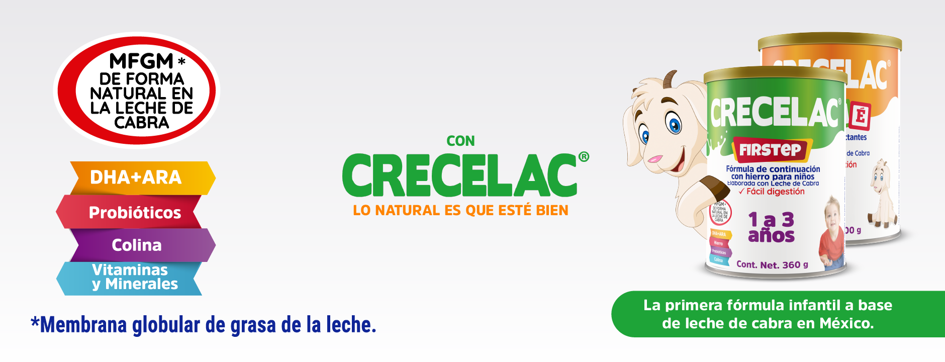 CRECELAC® | Fórmula Infantil a Base de Leche de Cabra