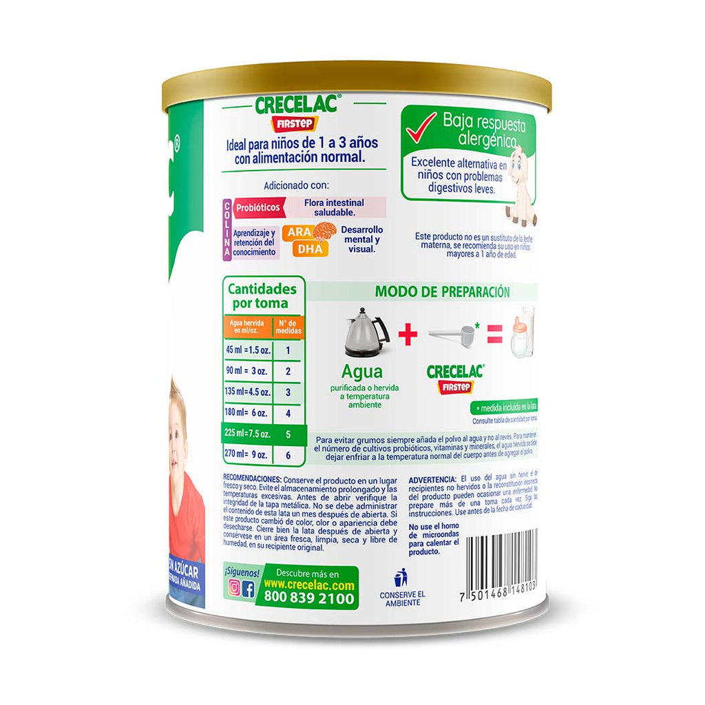 Fórmula Crecelac Firstep 1-3 Años 800gr | Compra en línea – CRECELAC