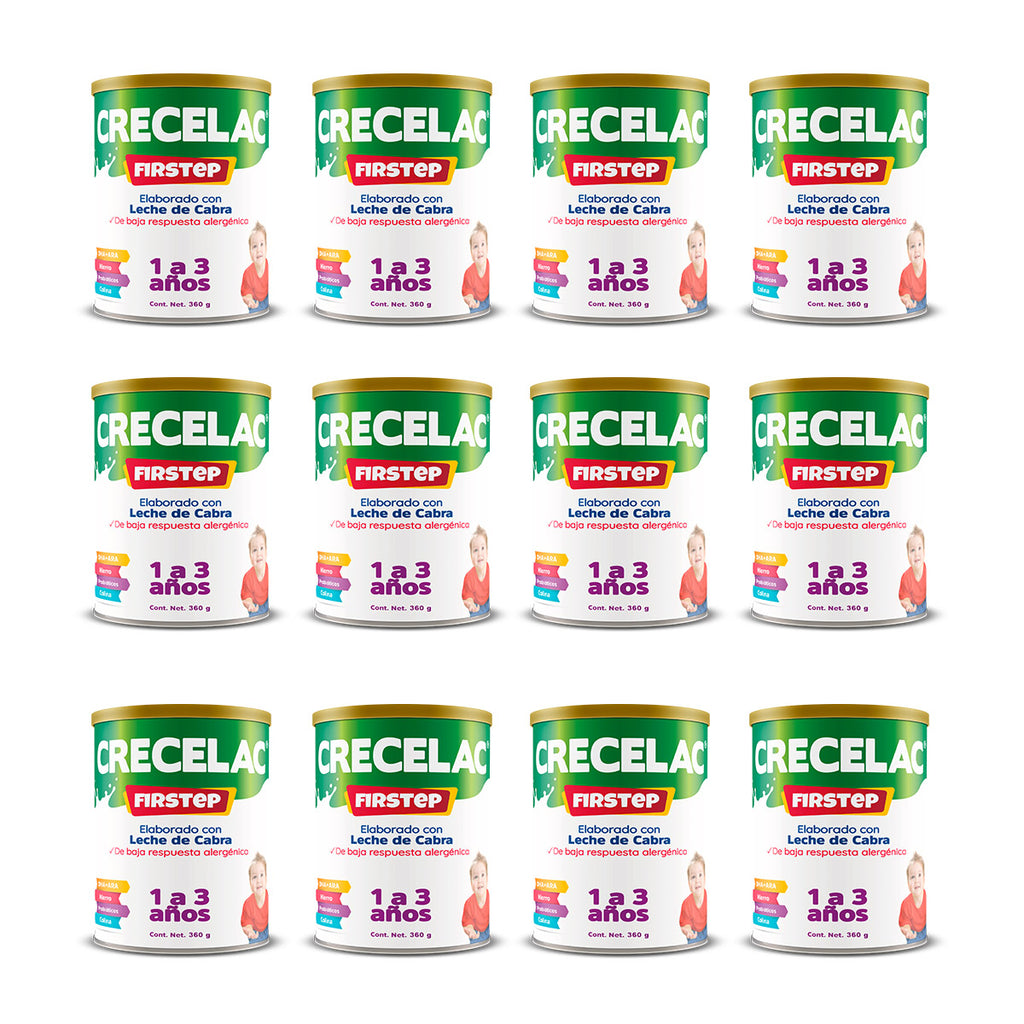 12 Pack Fórmula Crecelac Firstep 1-3 Años 360gr | Compra en línea ...