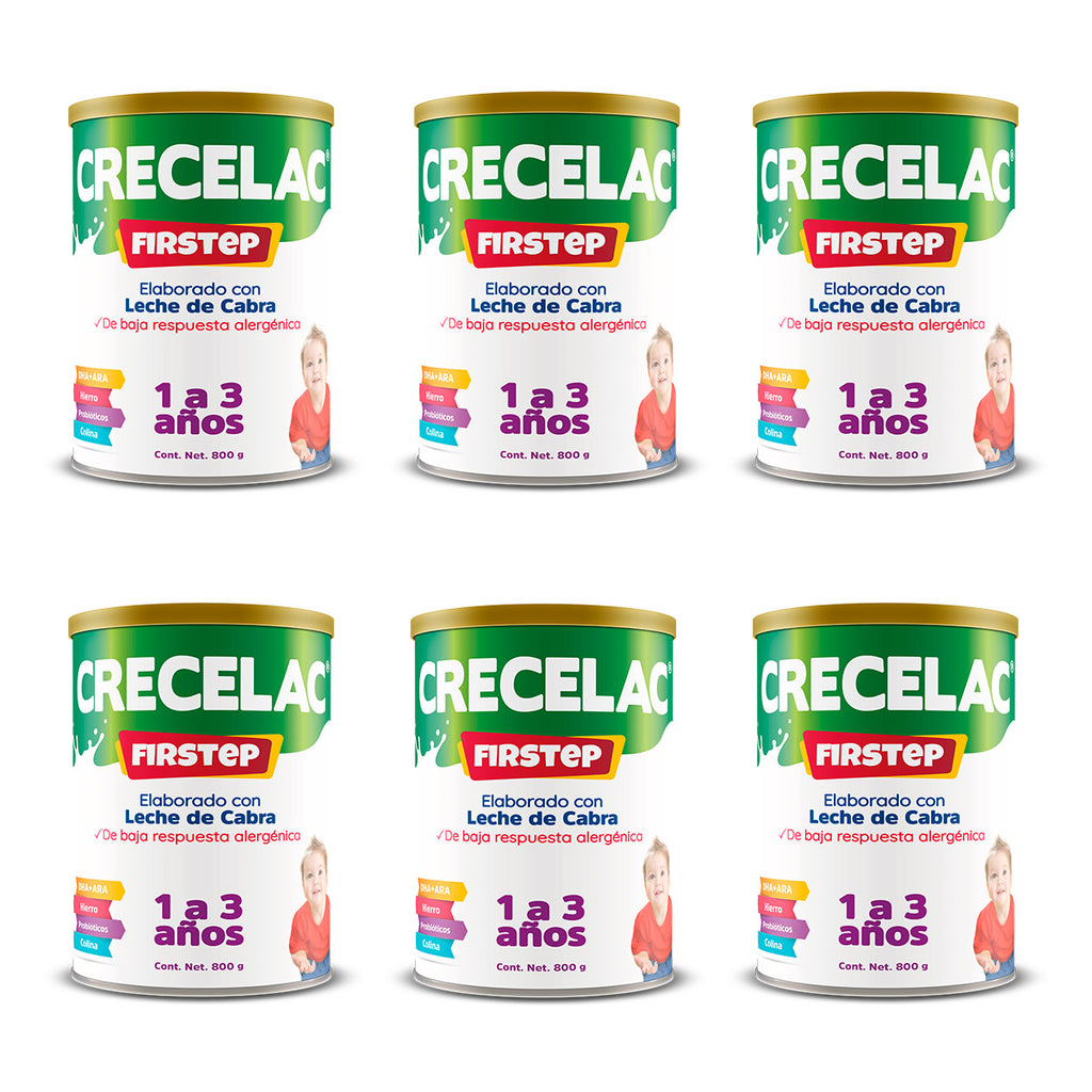 6 Pack Fórmula Crecelac Firstep 1-3 Años 800gr | Compra en línea – CRECELAC